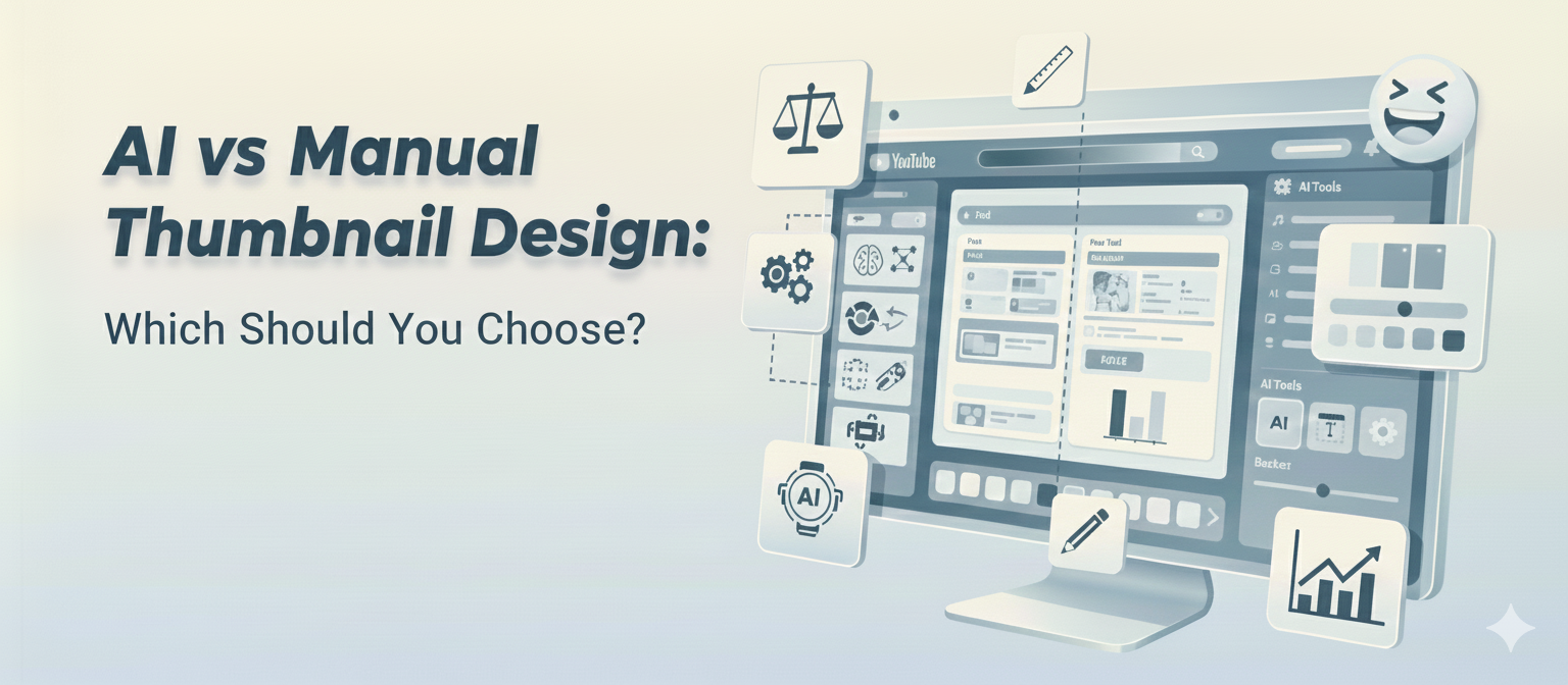 AI vs Manual Thumbnail Design: Which Should You Choose? | Thumblr